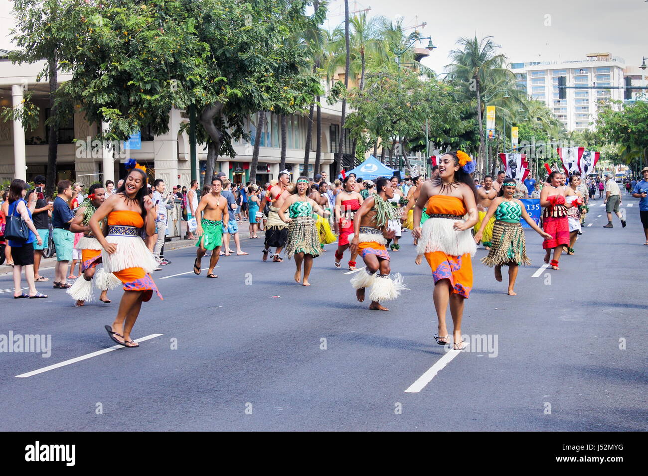 Waikiki street parade hi-res stock photography and images - Alamy
