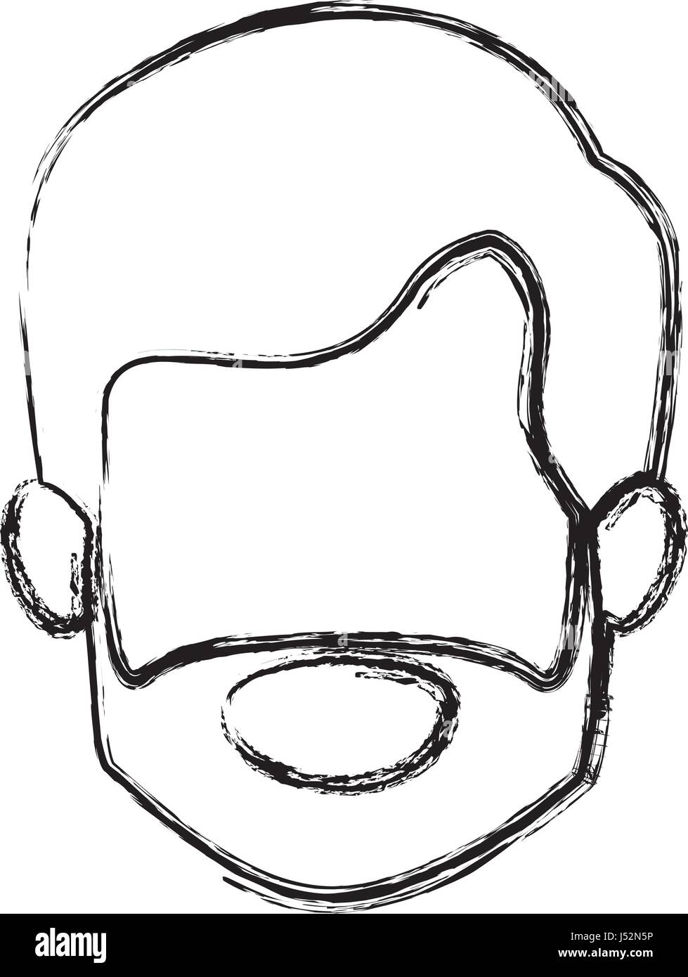 Faceless head bearded man icon hi-res stock photography and images - Alamy