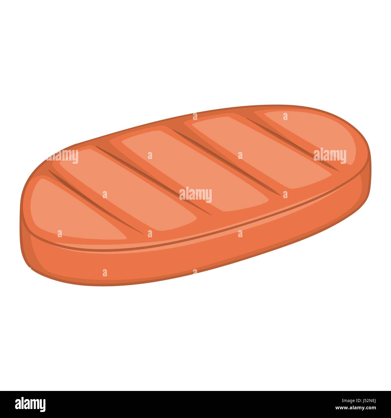 Meat cutlet icon. Cartoon illustration of meat cutlet vector icon for ...