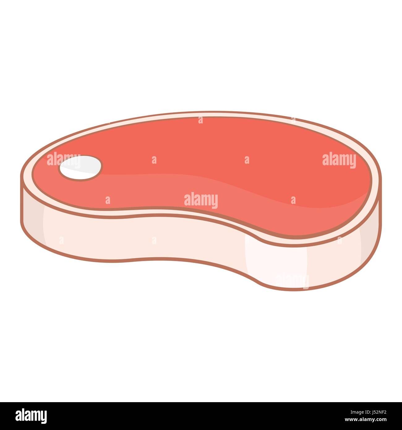 Meat cutting icon. Cartoon illustration of meat cutting vector icon for ...