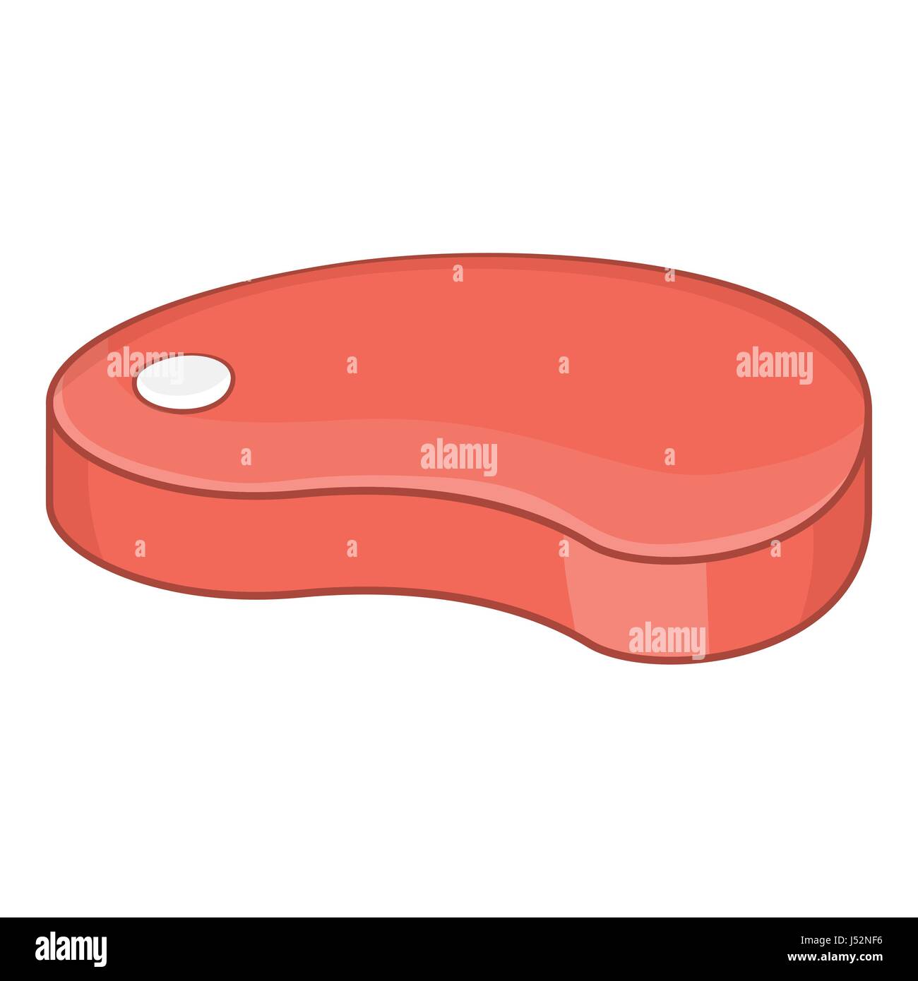 Raw meat icon. Cartoon illustration of raw meat vector icon for web ...