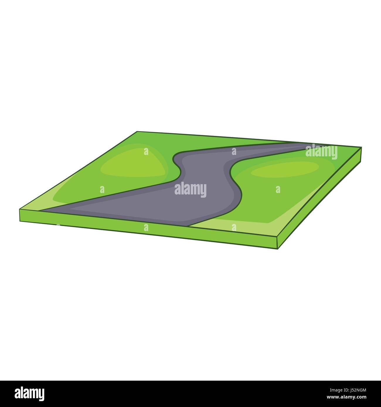 Road icon. Cartoon illustration of road vector icon for web Stock ...