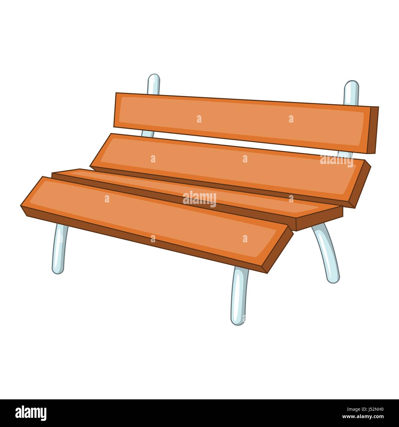 Bench icon. Cartoon illustration of bench vector icon for web Stock ...