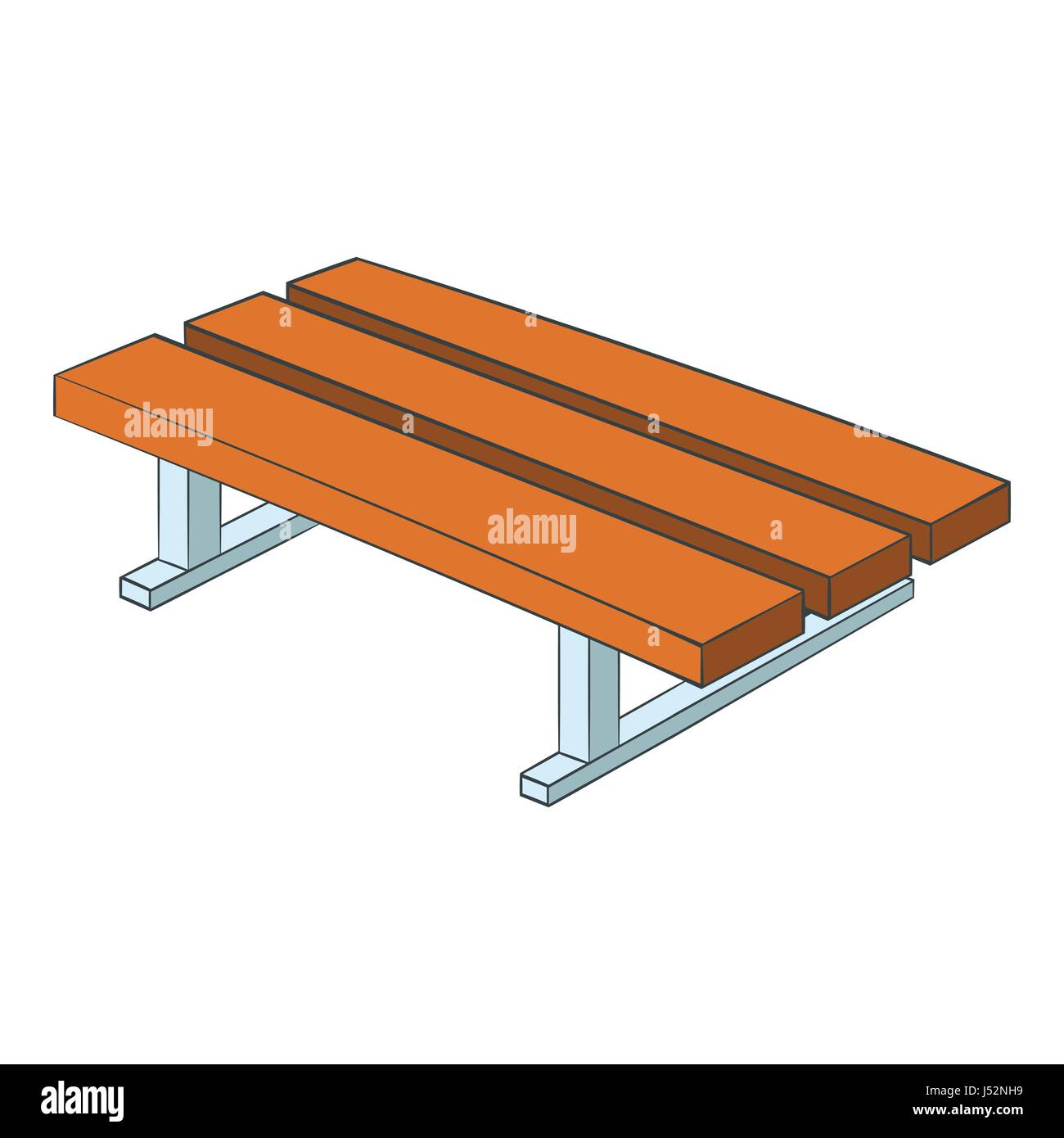 Park bench icon. Cartoon illustration of park bench vector icon for web ...
