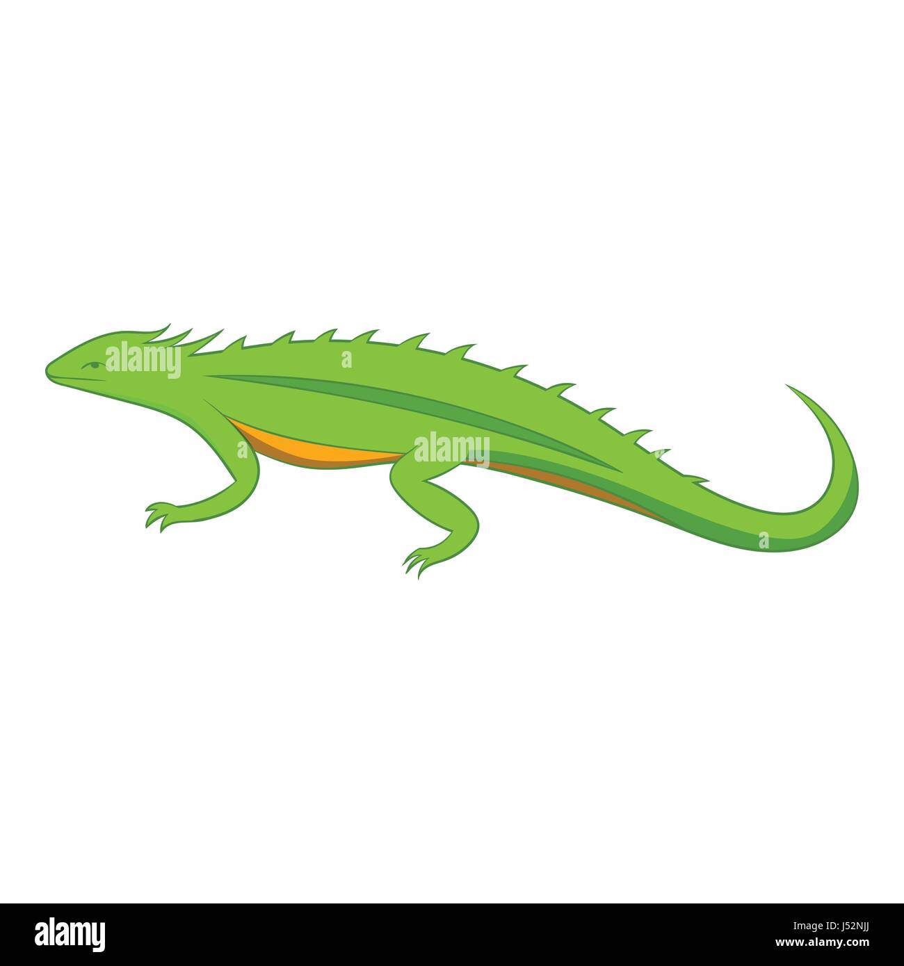 Green lizard icon. Cartoon illustration of green lizard vector icon for ...