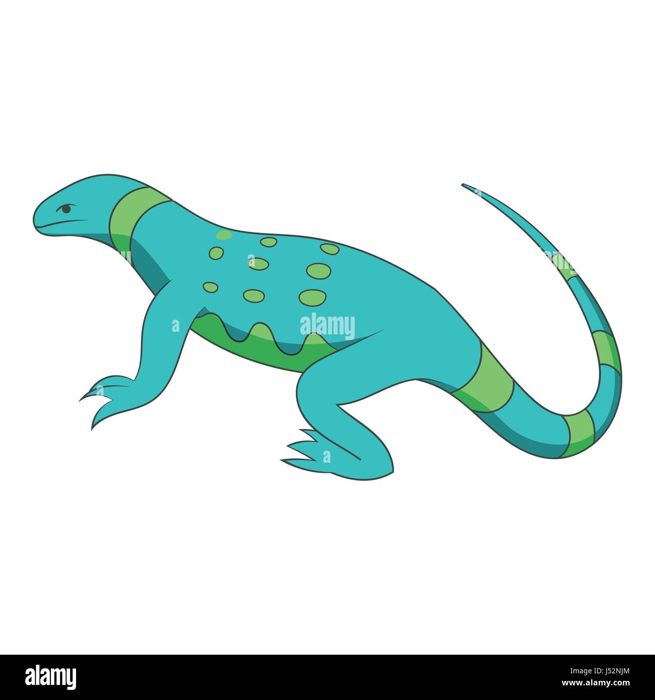 Blue lizard icon. Cartoon illustration of blue lizard vector icon for ...