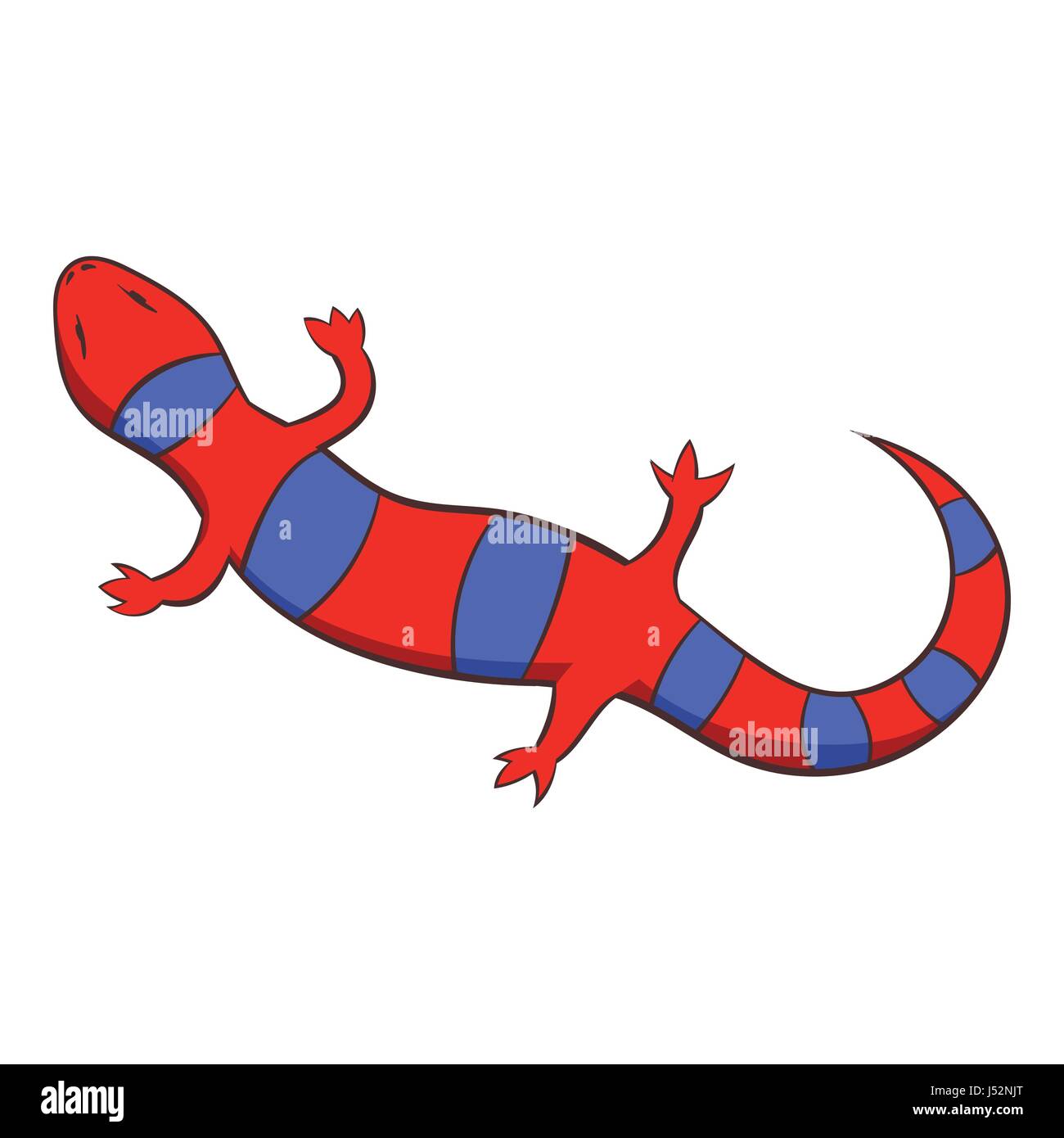 Red lizard icon cartoon illustration Cut Out Stock Images & Pictures ...