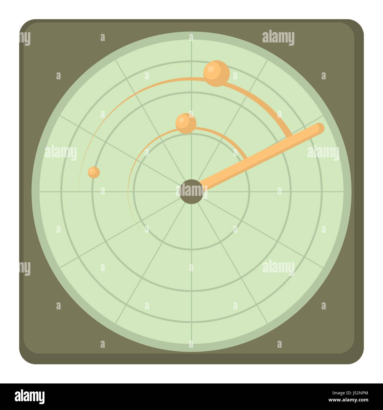 Radar icon. Cartoon illustration of radar vector icon for web Stock ...
