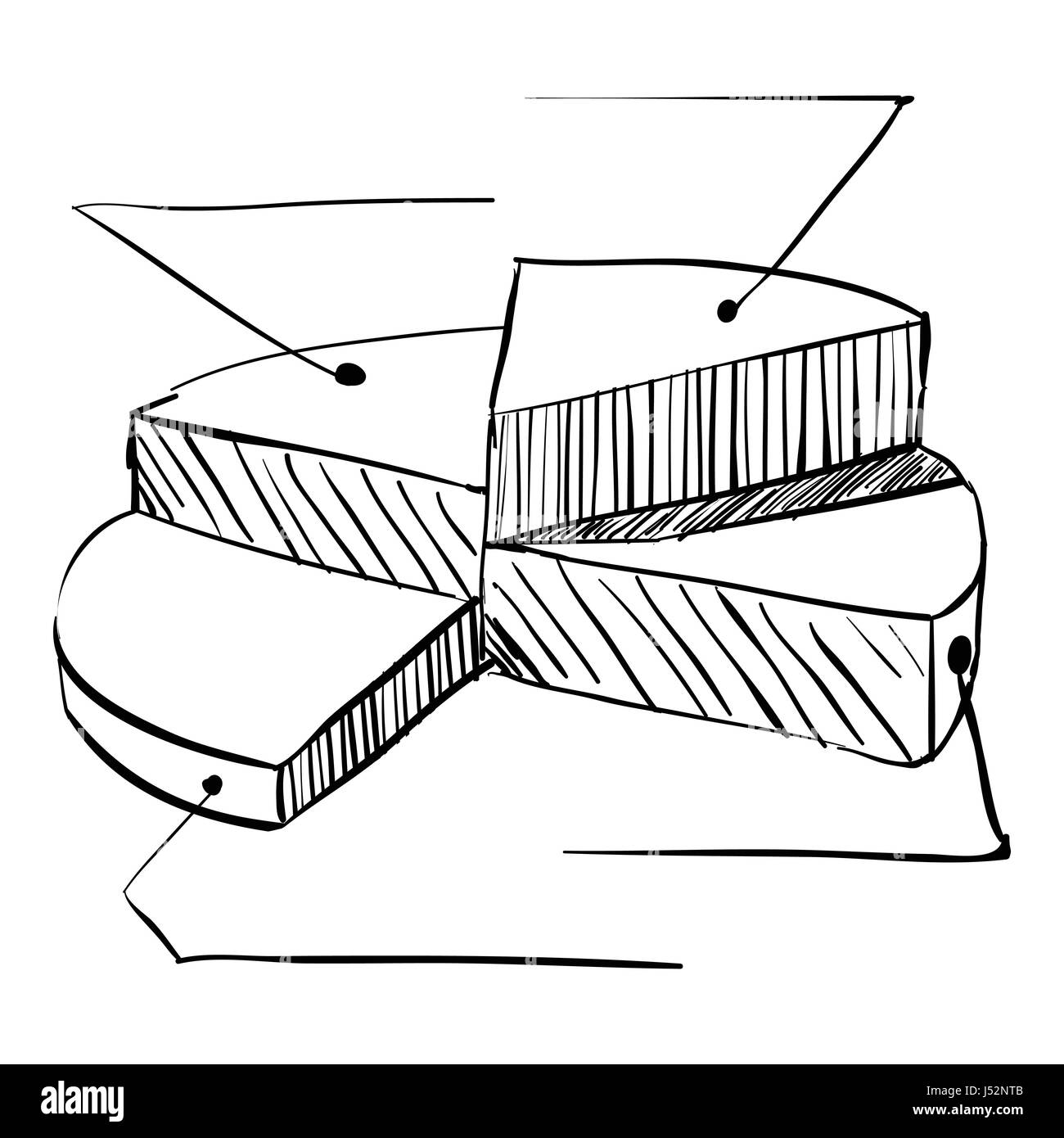 Diagram infographics. Hand drawn illustration of diagram vector ...