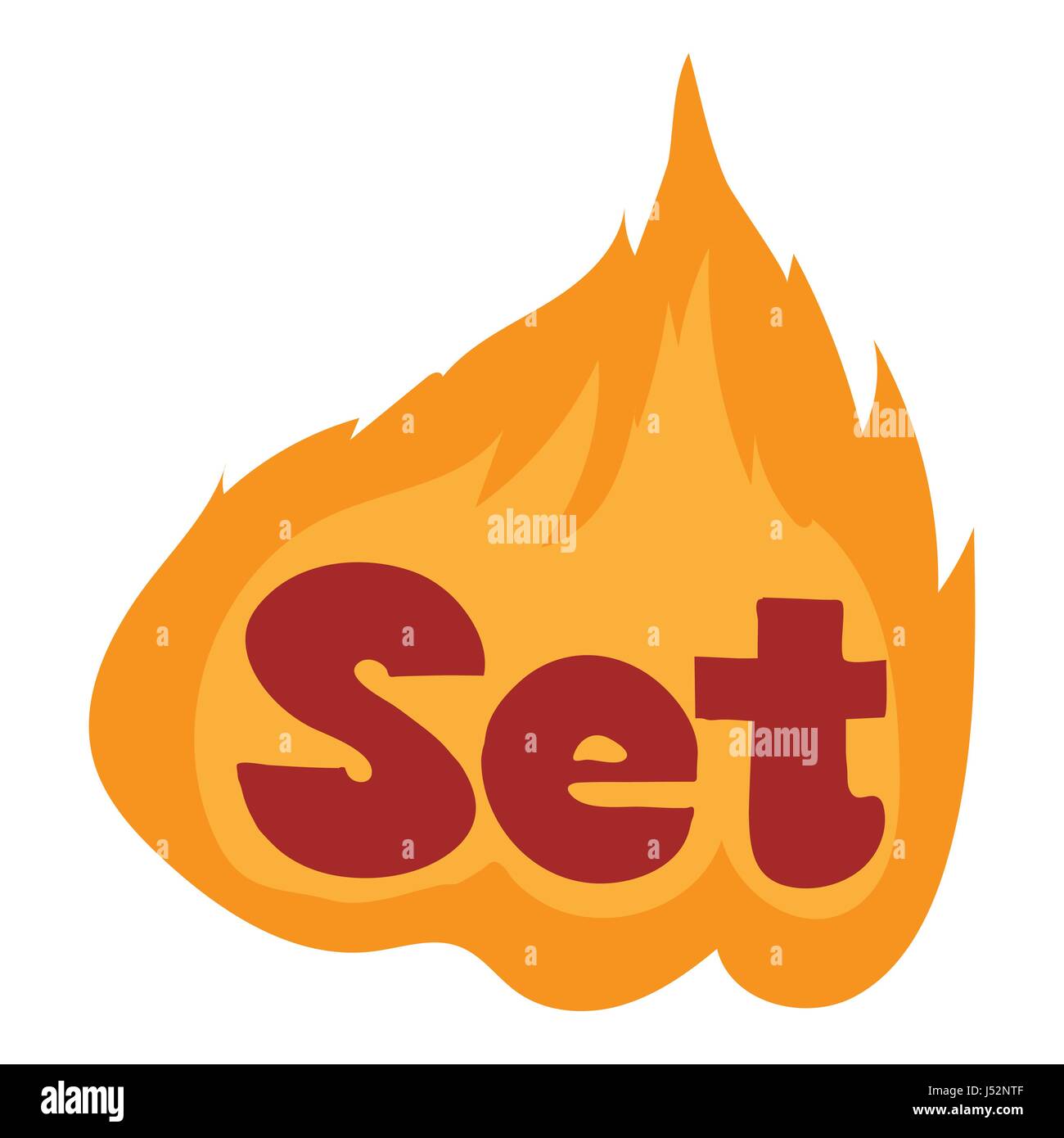 Flame icon. Cartoon illustration of flame vector icon for web Stock ...
