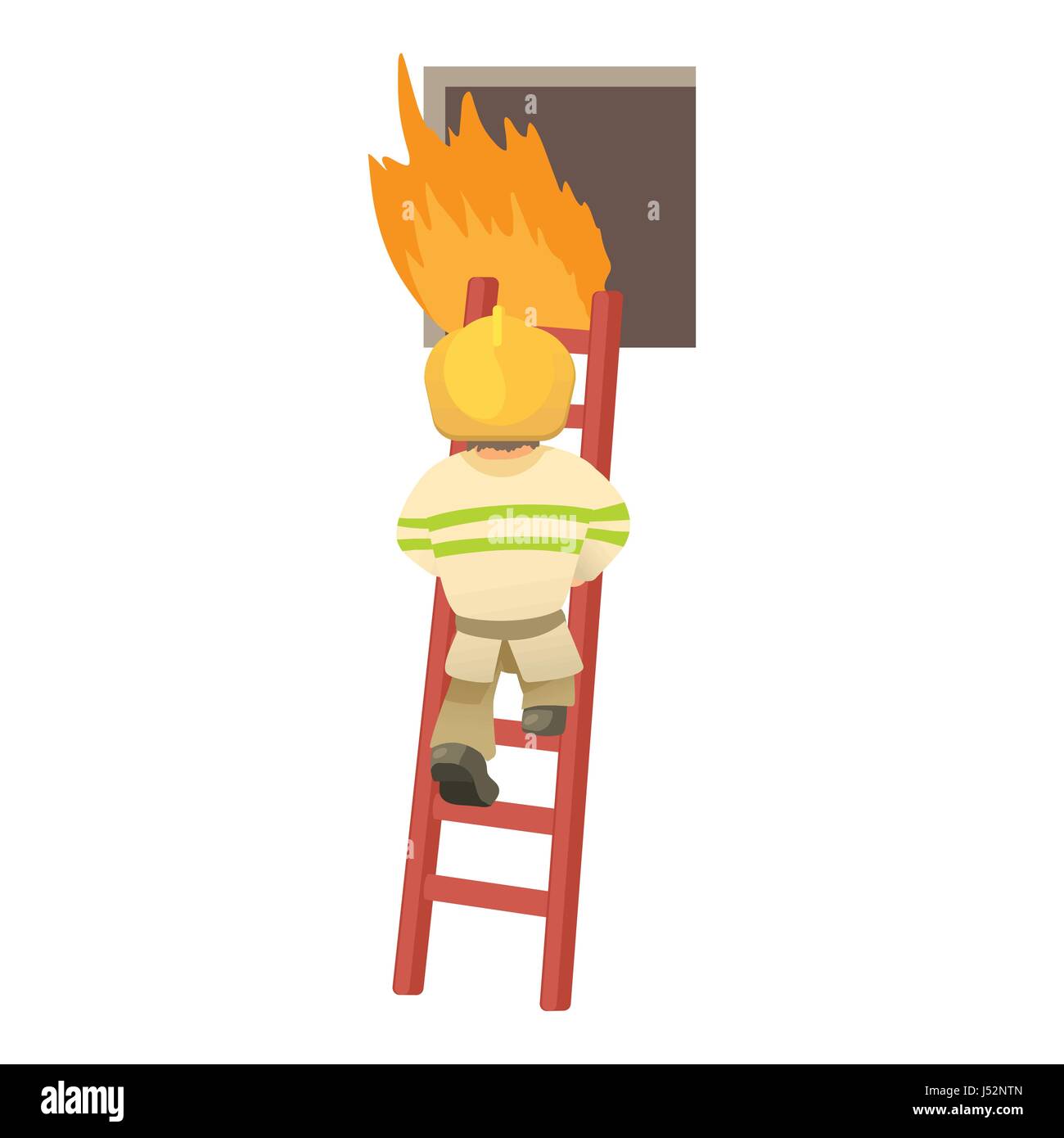 Fireman icon. Cartoon illustration of fireman vector icon for web Stock ...