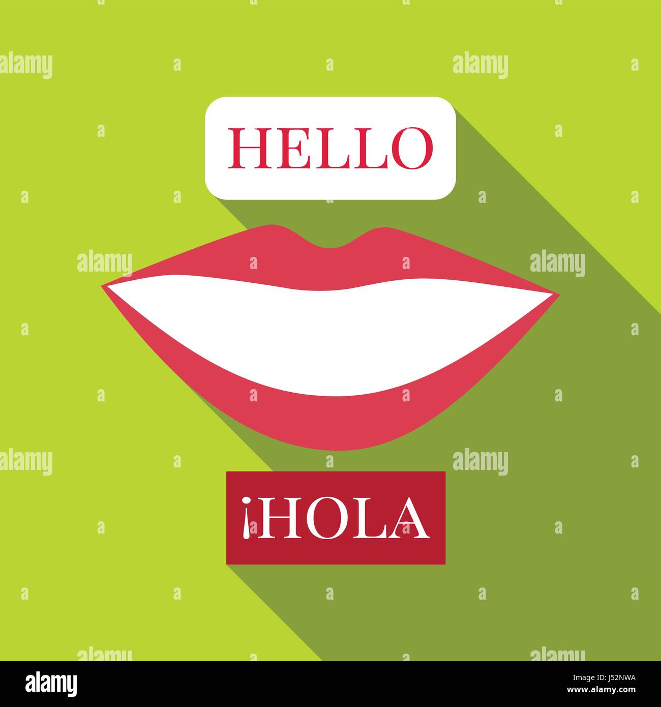 Speaking launguage icon. Flat illustration of speaking launguage vector ...