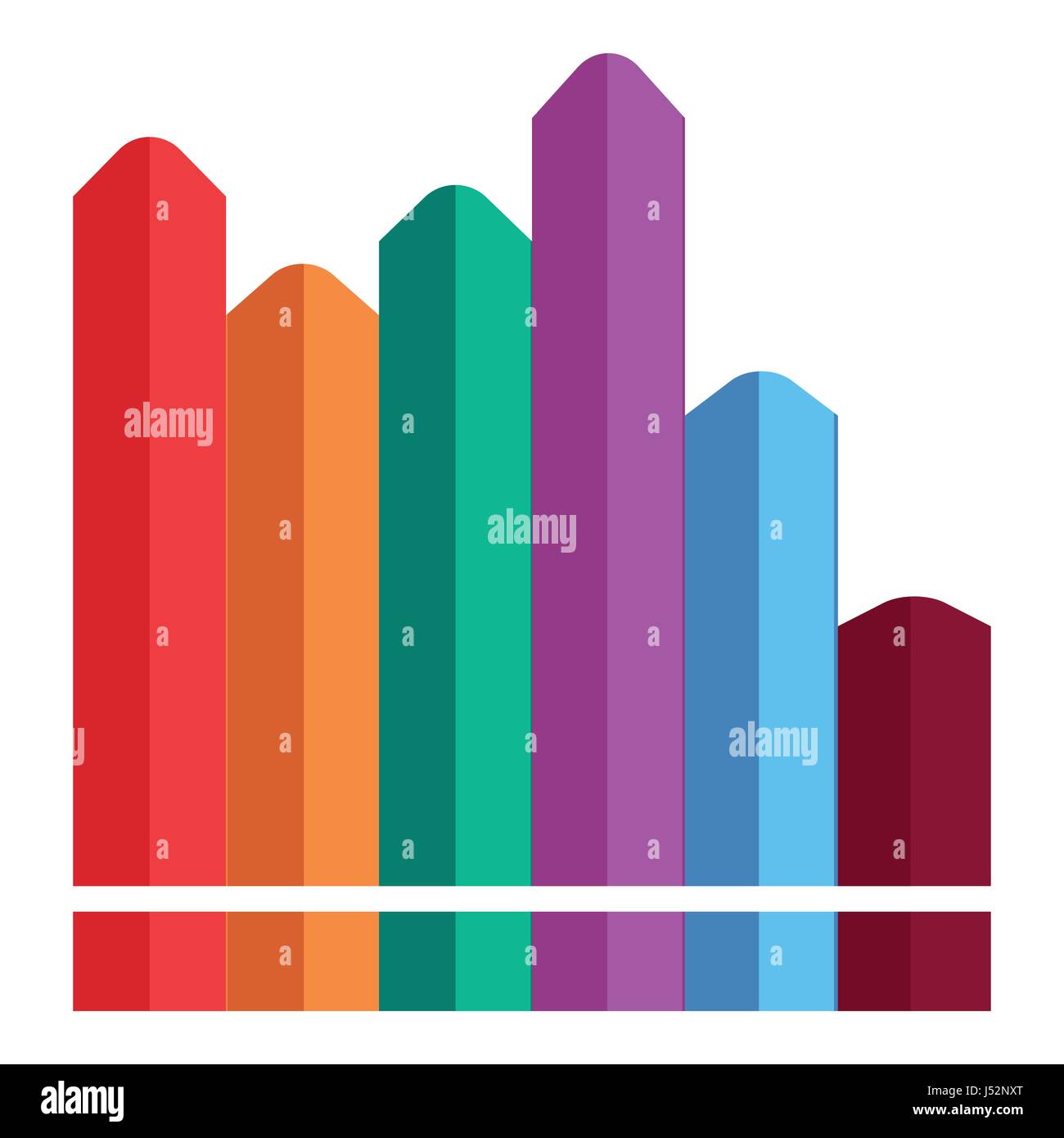 Computer diagram icon. Flat illustration of computer diagram vector ...