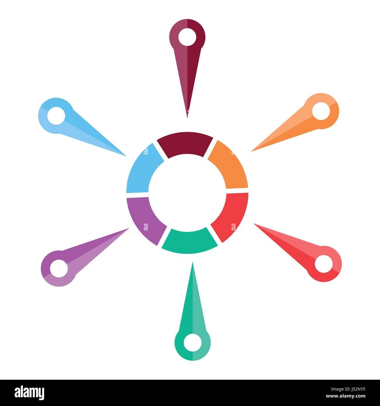 Ray diagram icon. Flat illustration of ray diagram vector icon for web ...