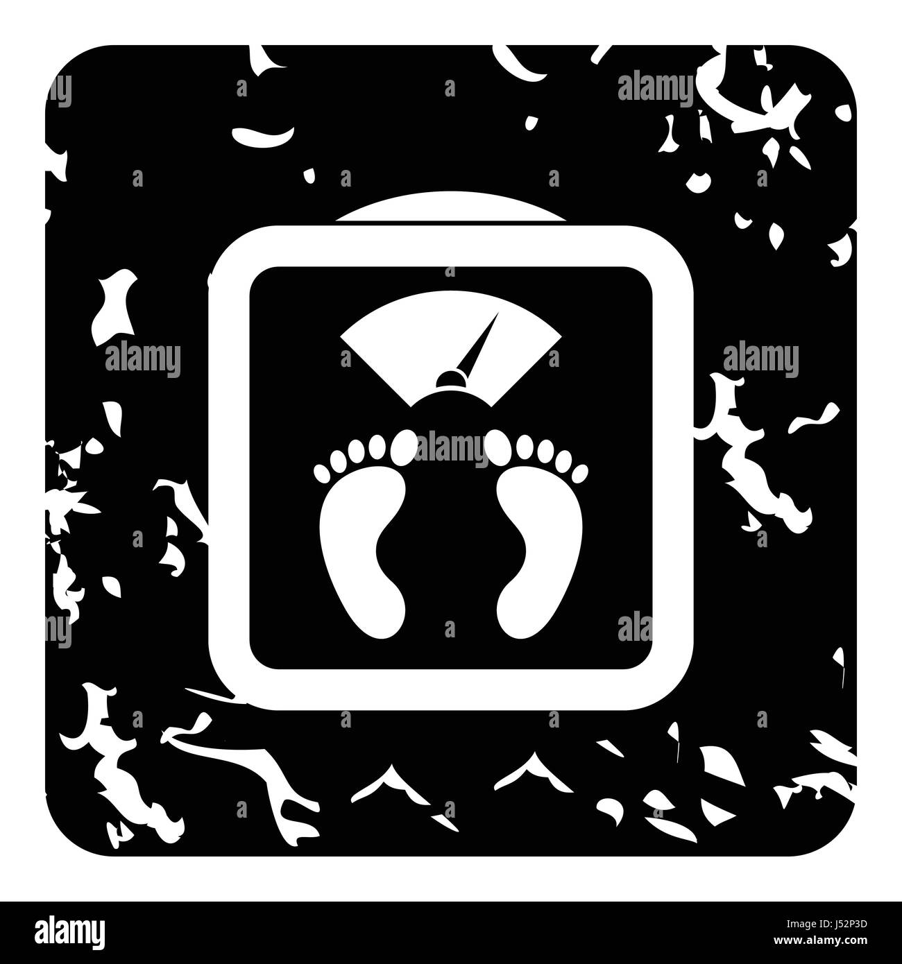 Floor scales icon. Grunge illustration of floor scales vector icon for ...