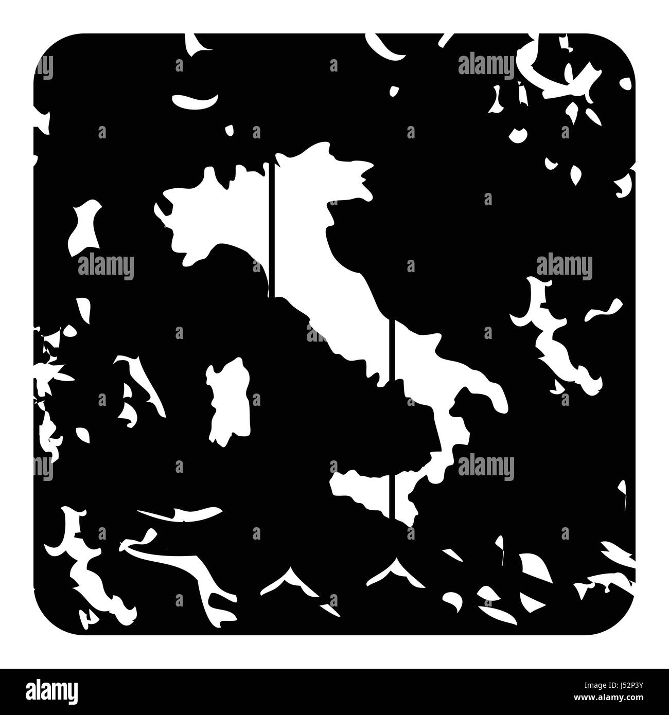 Italy map icon. Grunge illustration of Italy map vector icon for web ...