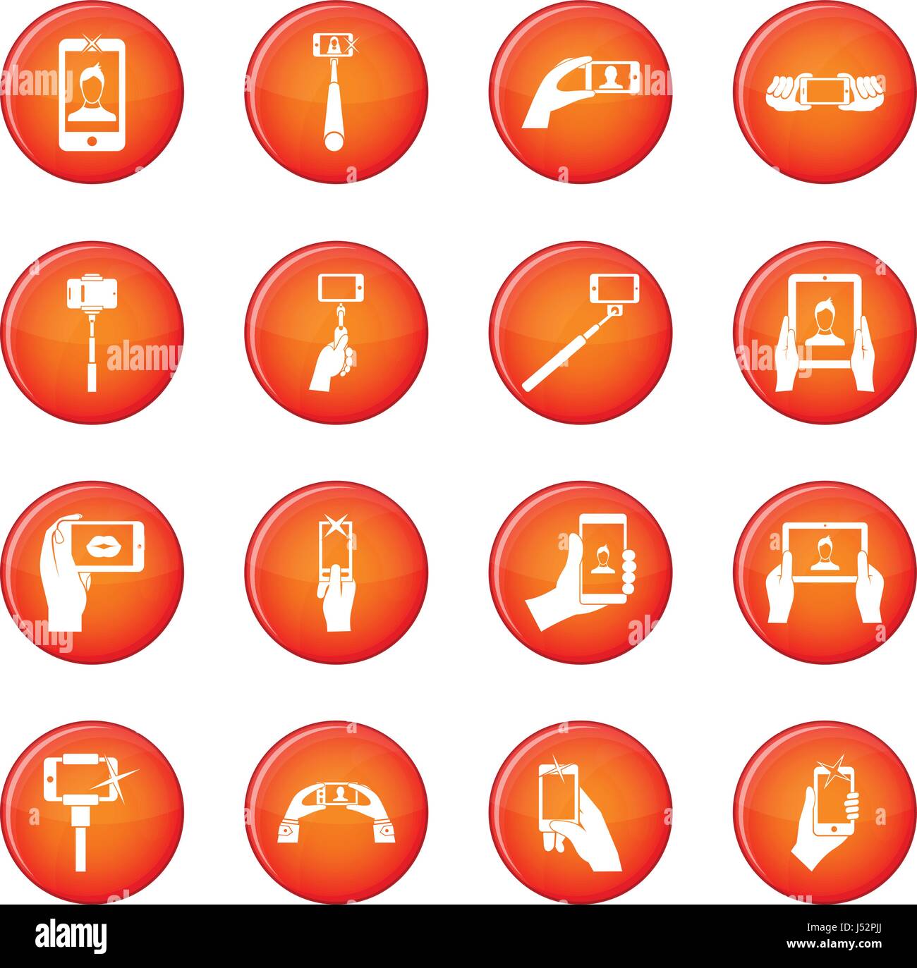 Selfie icons vector set Stock Vector Image & Art - Alamy