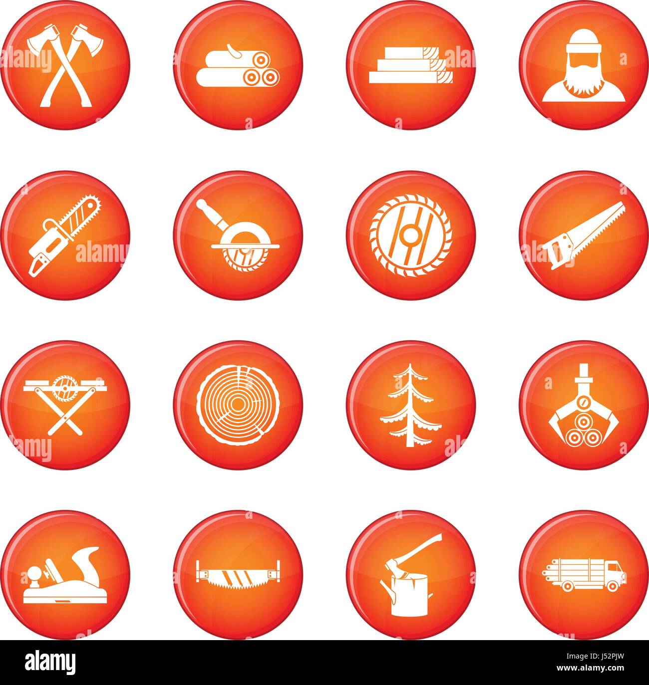 Sawmill pile pine trunk Cut Out Stock Images & Pictures - Alamy