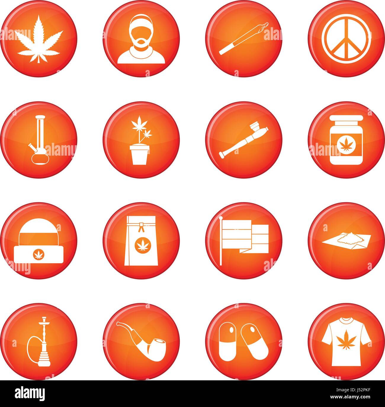 Rastafarian icons vector set Stock Vector Image & Art - Alamy