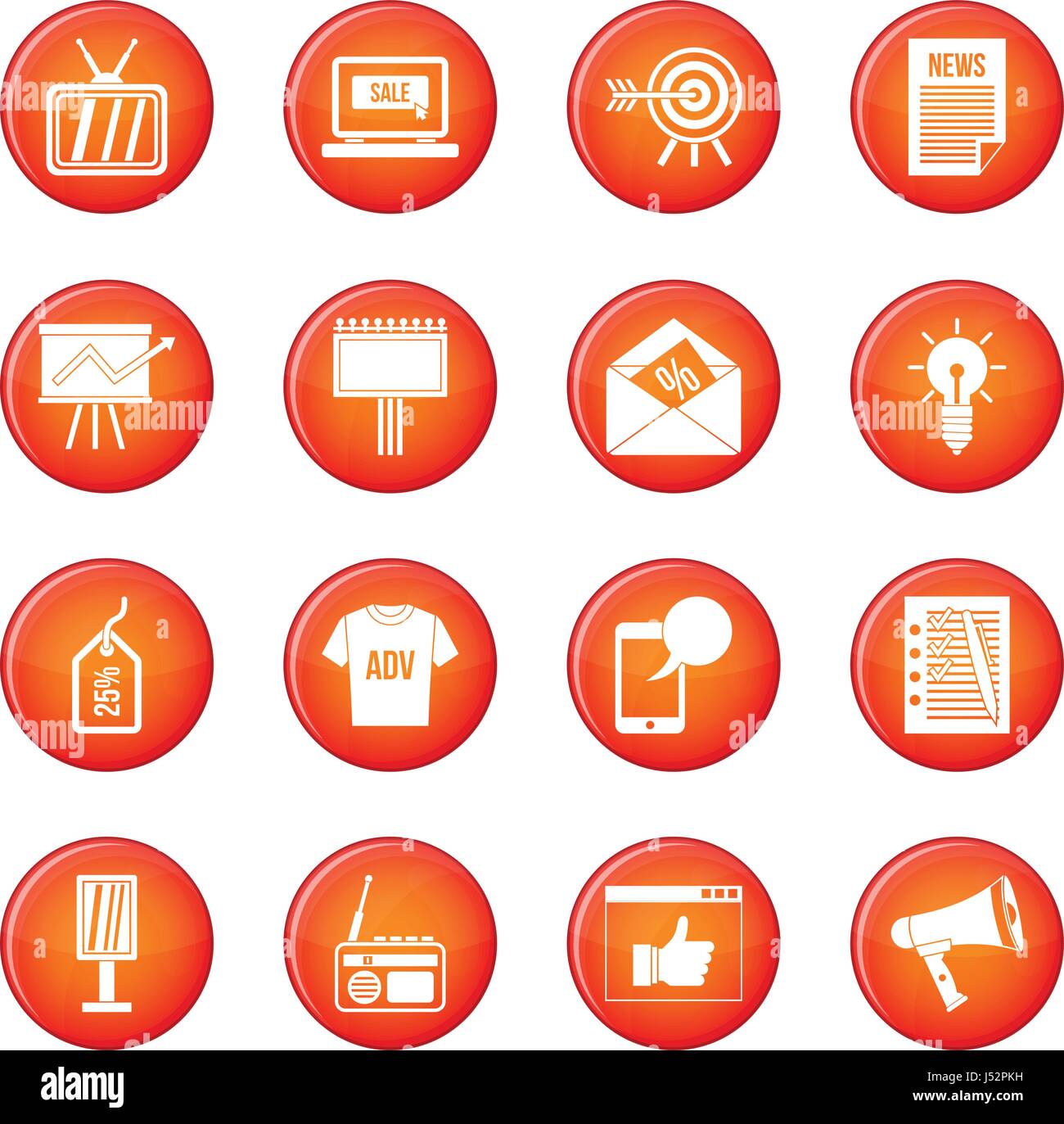 Advertisement icons vector set Stock Vector Image & Art - Alamy