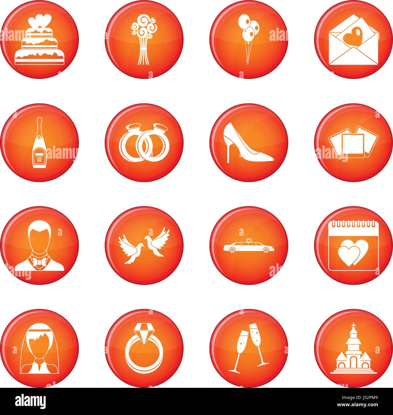 Wedding icons vector set Stock Vector Image & Art - Alamy