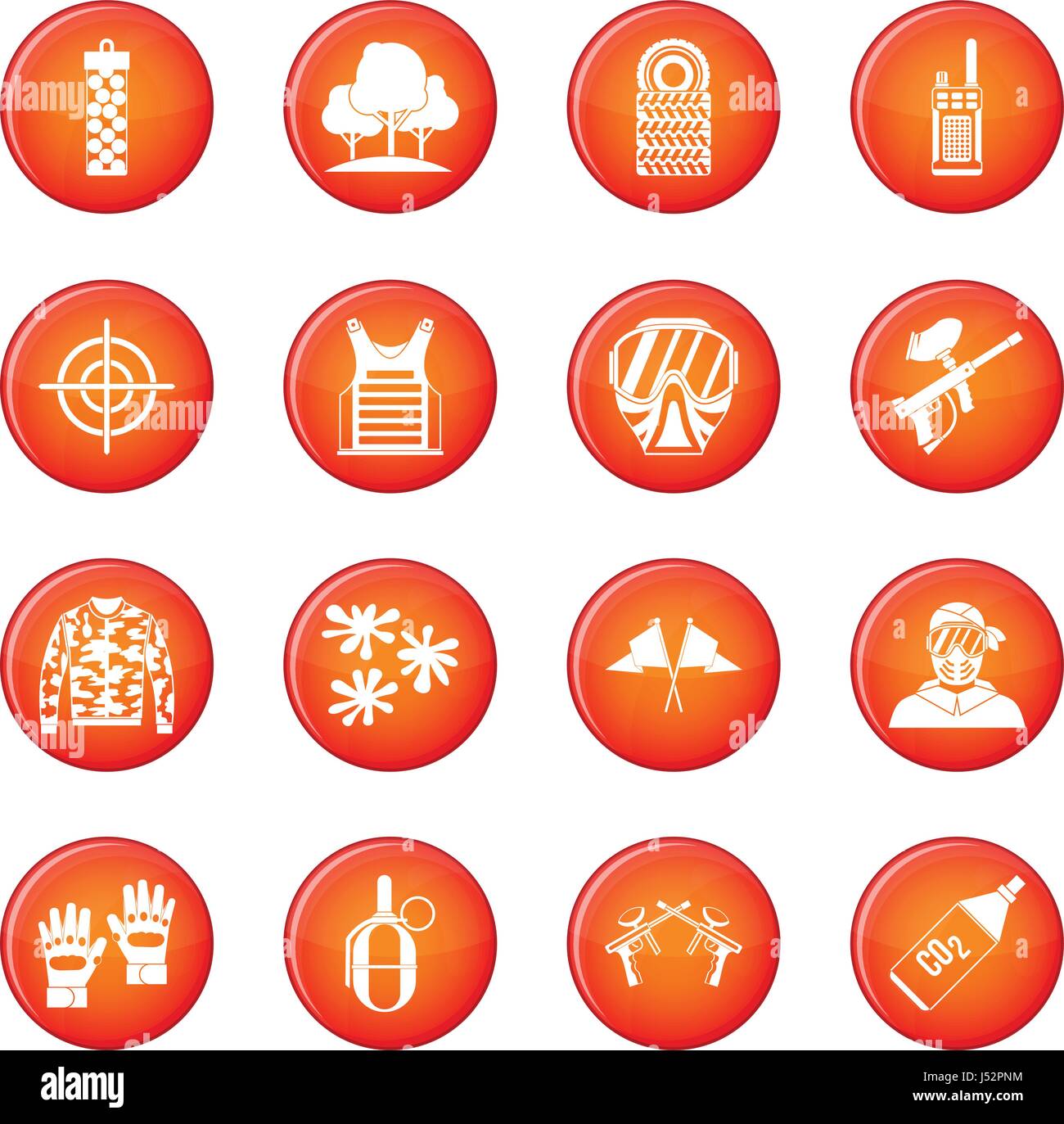 Paintball icons vector set Stock Vector Image & Art - Alamy
