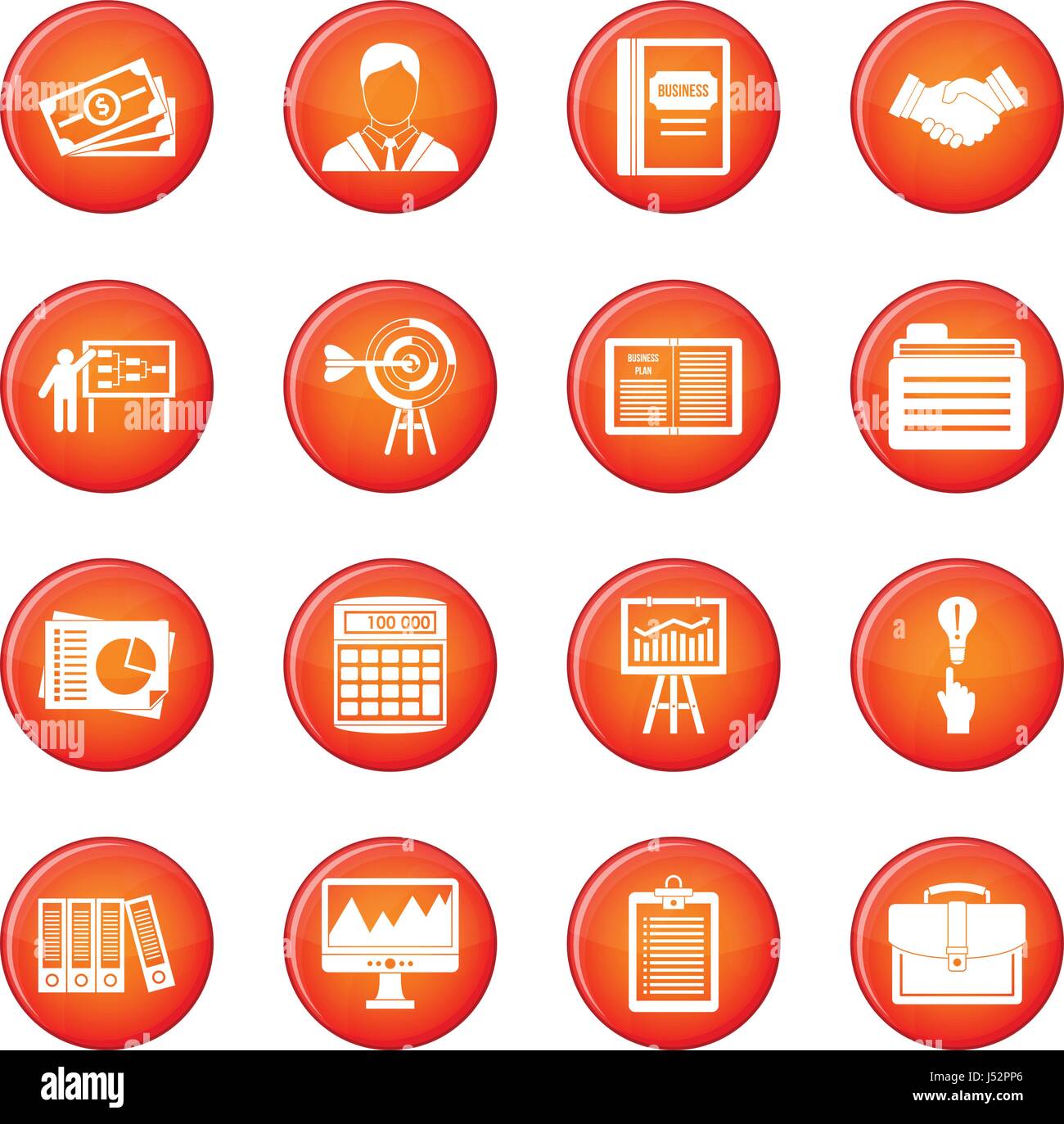 Business plan icons vector set Stock Vector Image & Art - Alamy