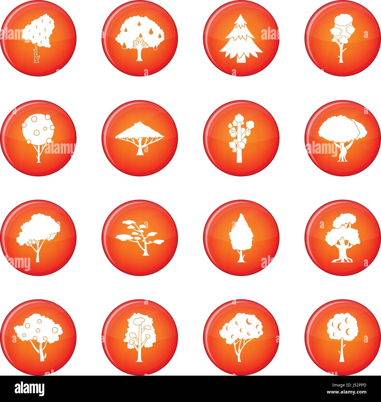 Trees icons vector set Stock Vector Image & Art - Alamy