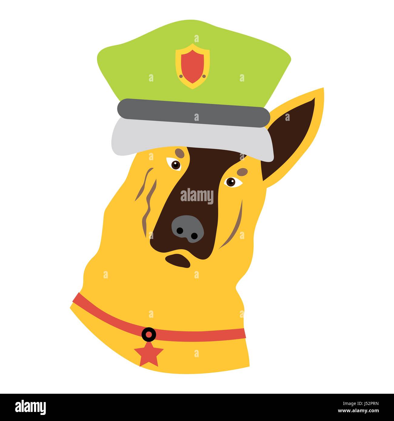 Police dog icon, flat style Stock Vector Image & Art - Alamy