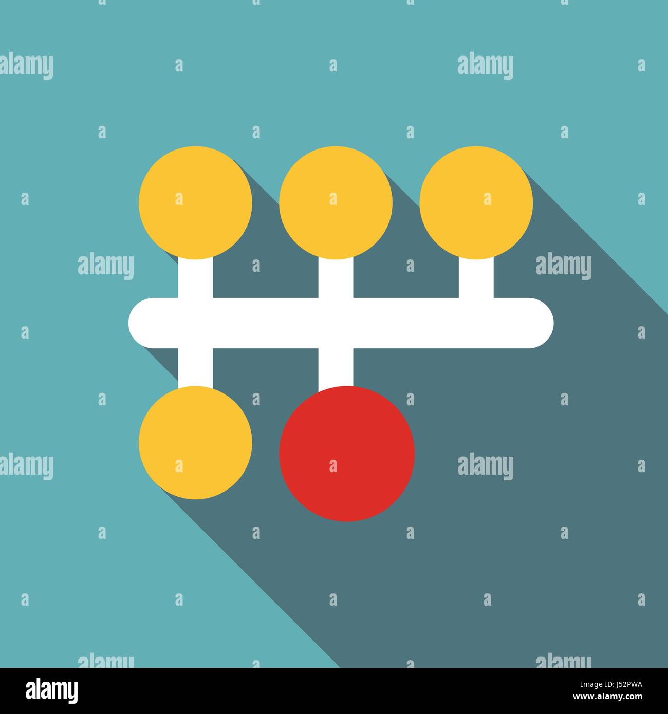 Gear switching icon, flat style Stock Vector Image & Art - Alamy