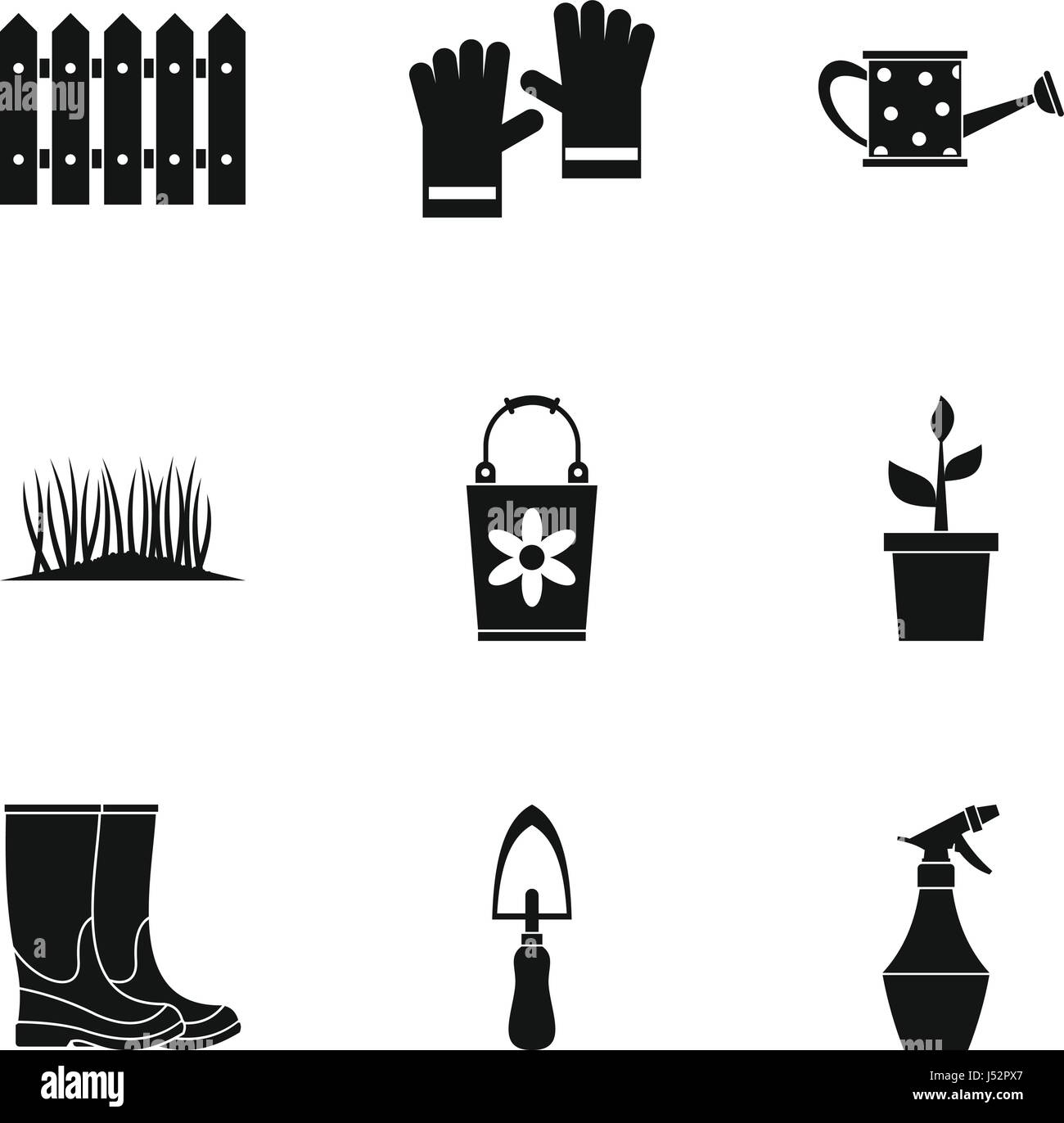 Farm icons set, simple style Stock Vector Image & Art - Alamy