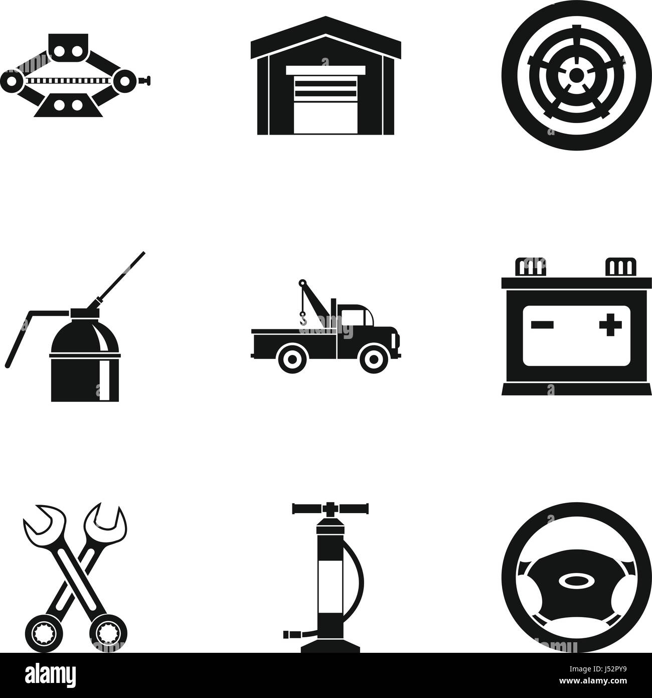 Repair machine icons set, simple style Stock Vector Image & Art - Alamy