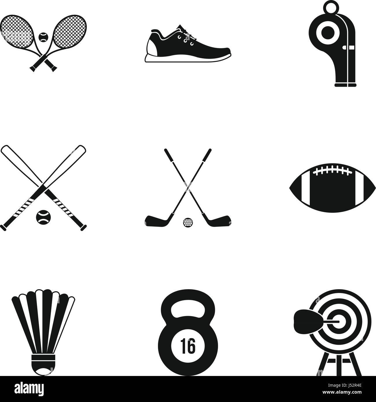 Training icons set, simple style Stock Vector Image & Art - Alamy
