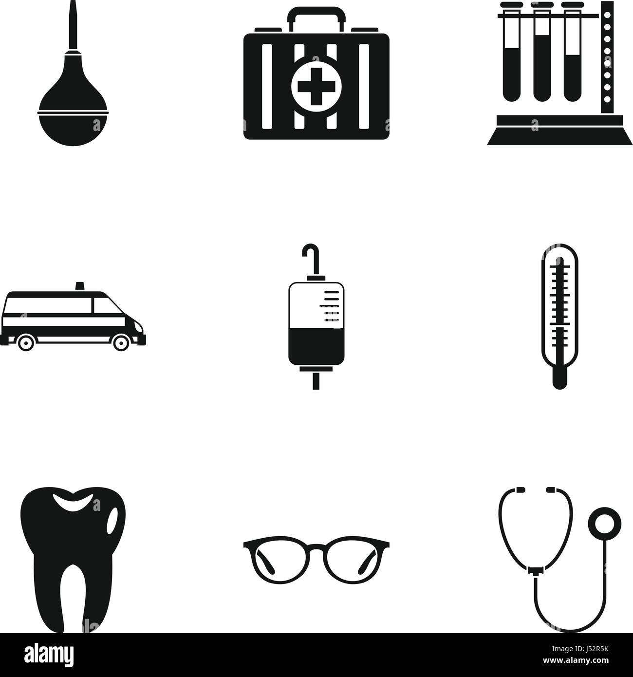 Healing icons set, simple style Stock Vector Image & Art - Alamy