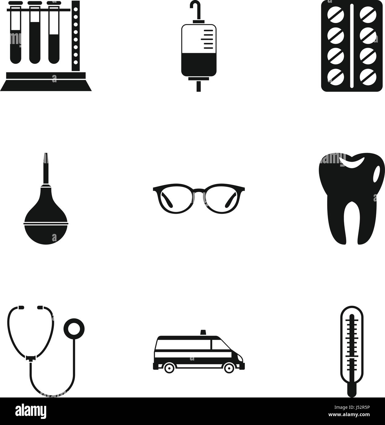Diagnosis icons set, simple style Stock Vector Image & Art - Alamy