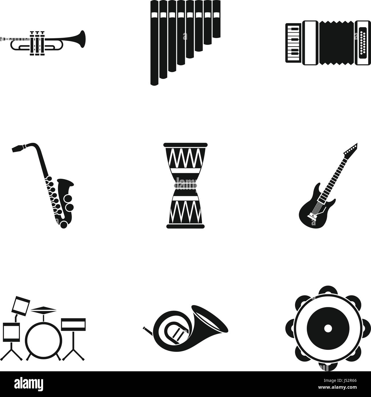 Musical tools icons set, simple style Stock Vector Image & Art - Alamy