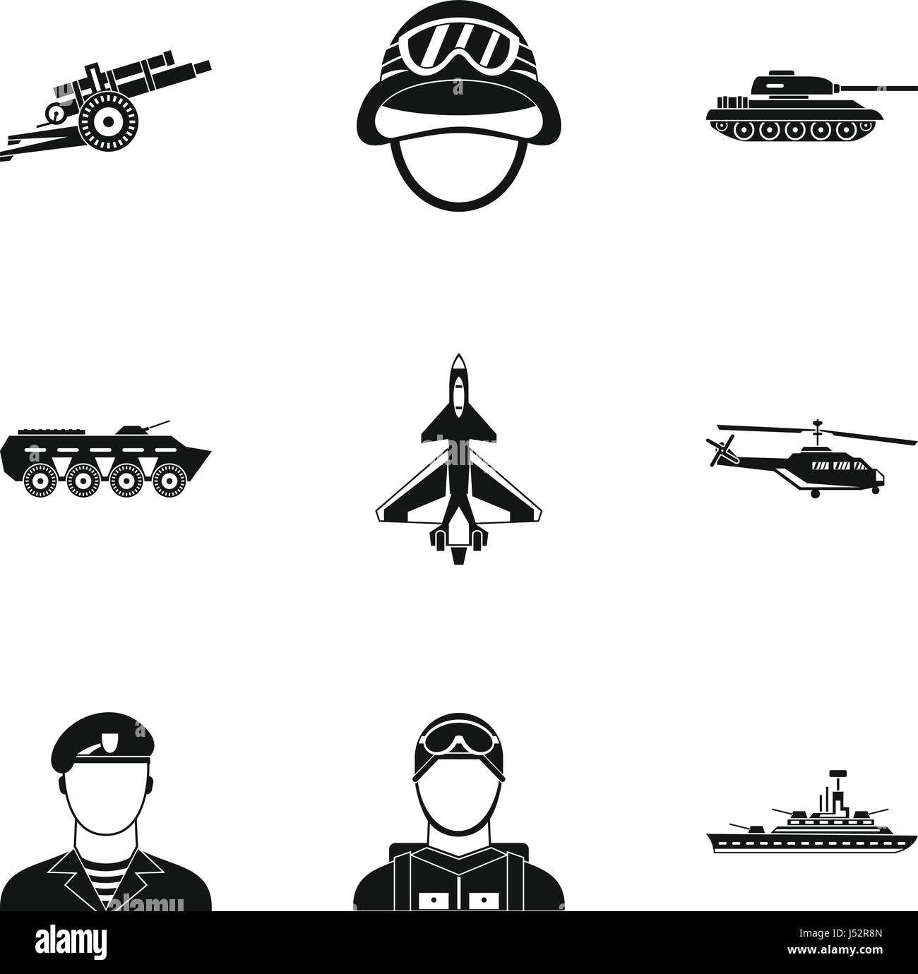 War icons set, simple style Stock Vector Image & Art - Alamy