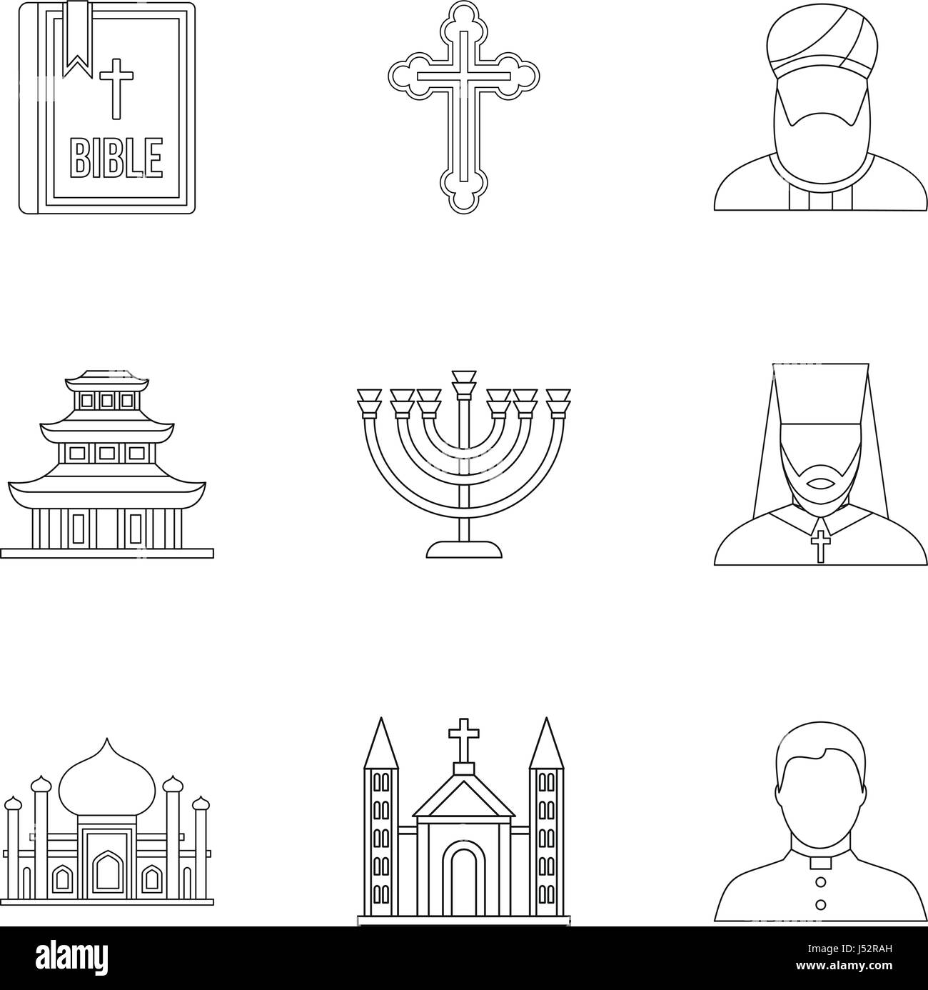 Orthodox priest icon outline hi-res stock photography and images - Alamy