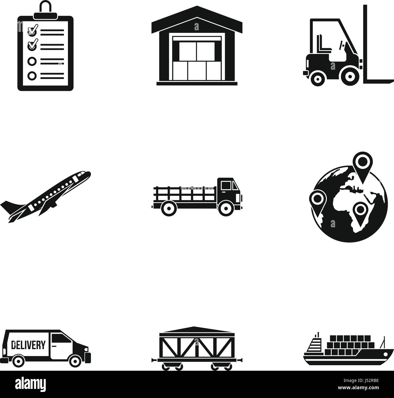 Cargo icons set, simple style Stock Vector Image & Art - Alamy