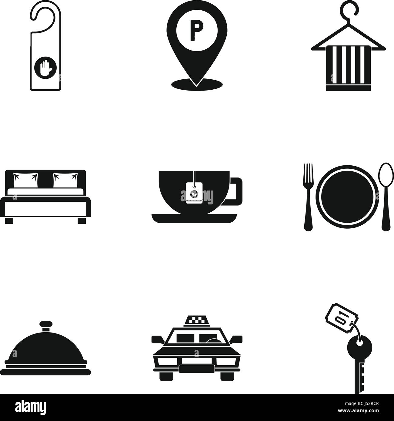 Hotel icons set, simple style Stock Vector Image & Art - Alamy
