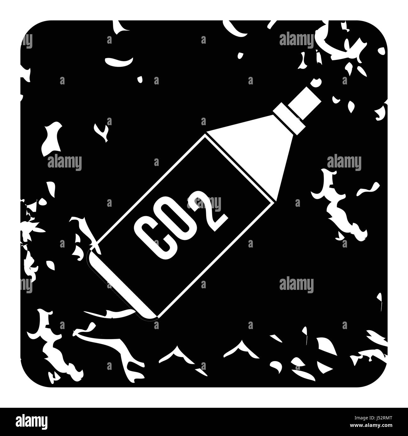 Bottle with CO2 gas icon, grunge style Stock Vector Image & Art - Alamy
