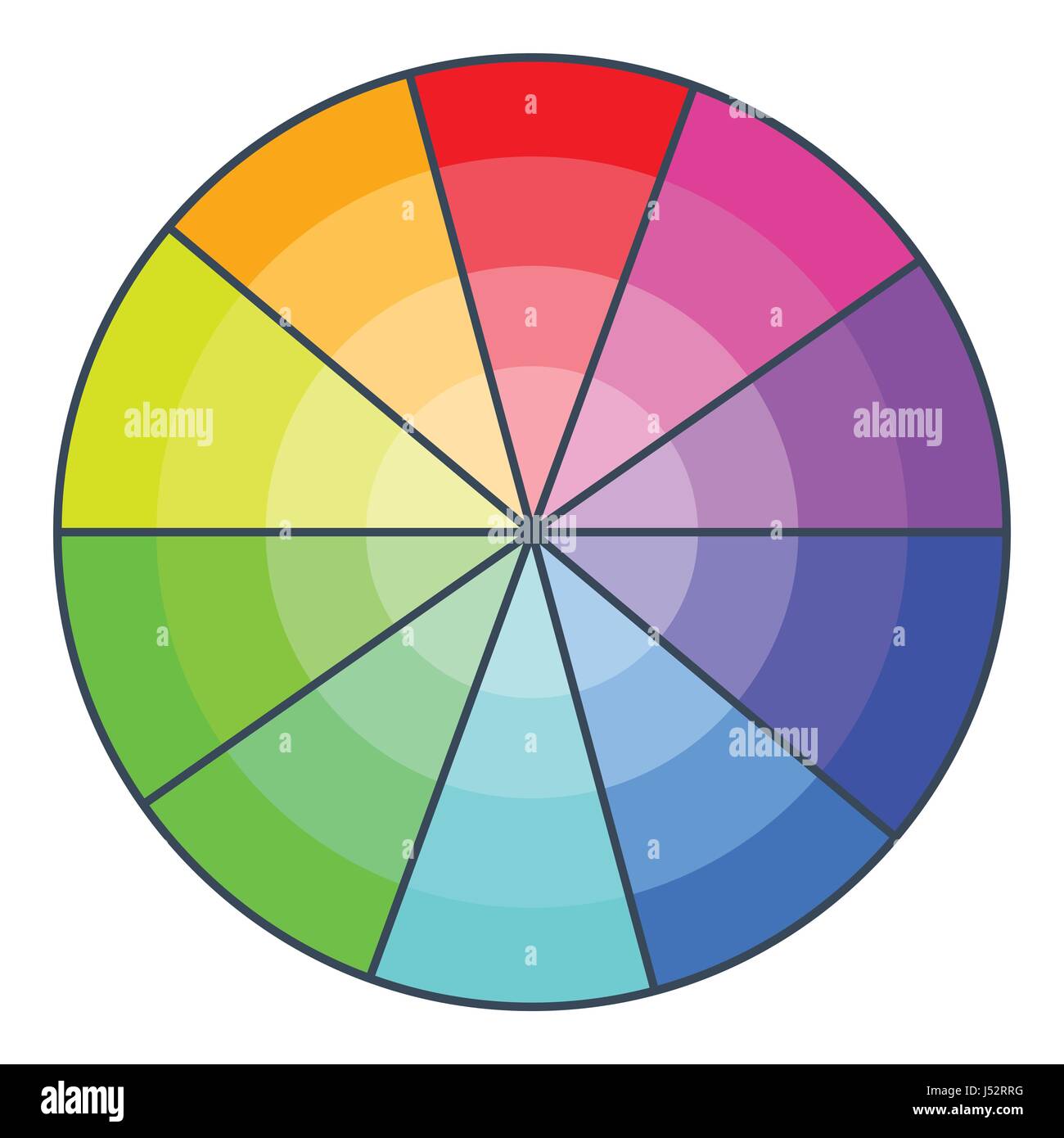 Color wheel with shades icon, cartoon style Stock Vector Image & Art ...