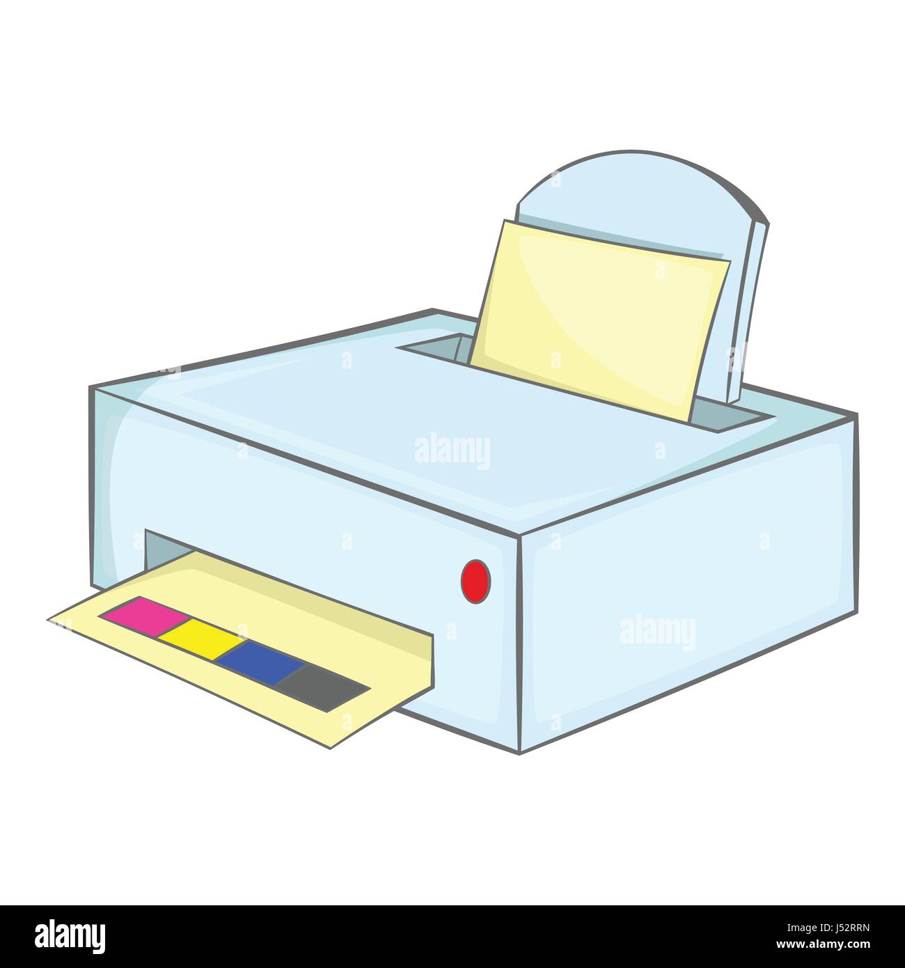 Printer with paper icon, cartoon style Stock Vector Image & Art - Alamy