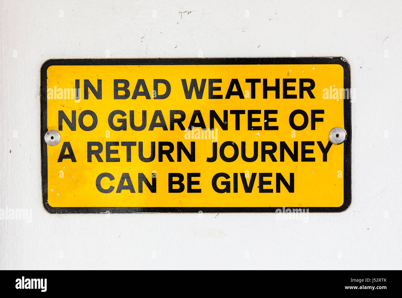 Warning sign on Windermere ferry, Windermere, lake District, Cumbria ...