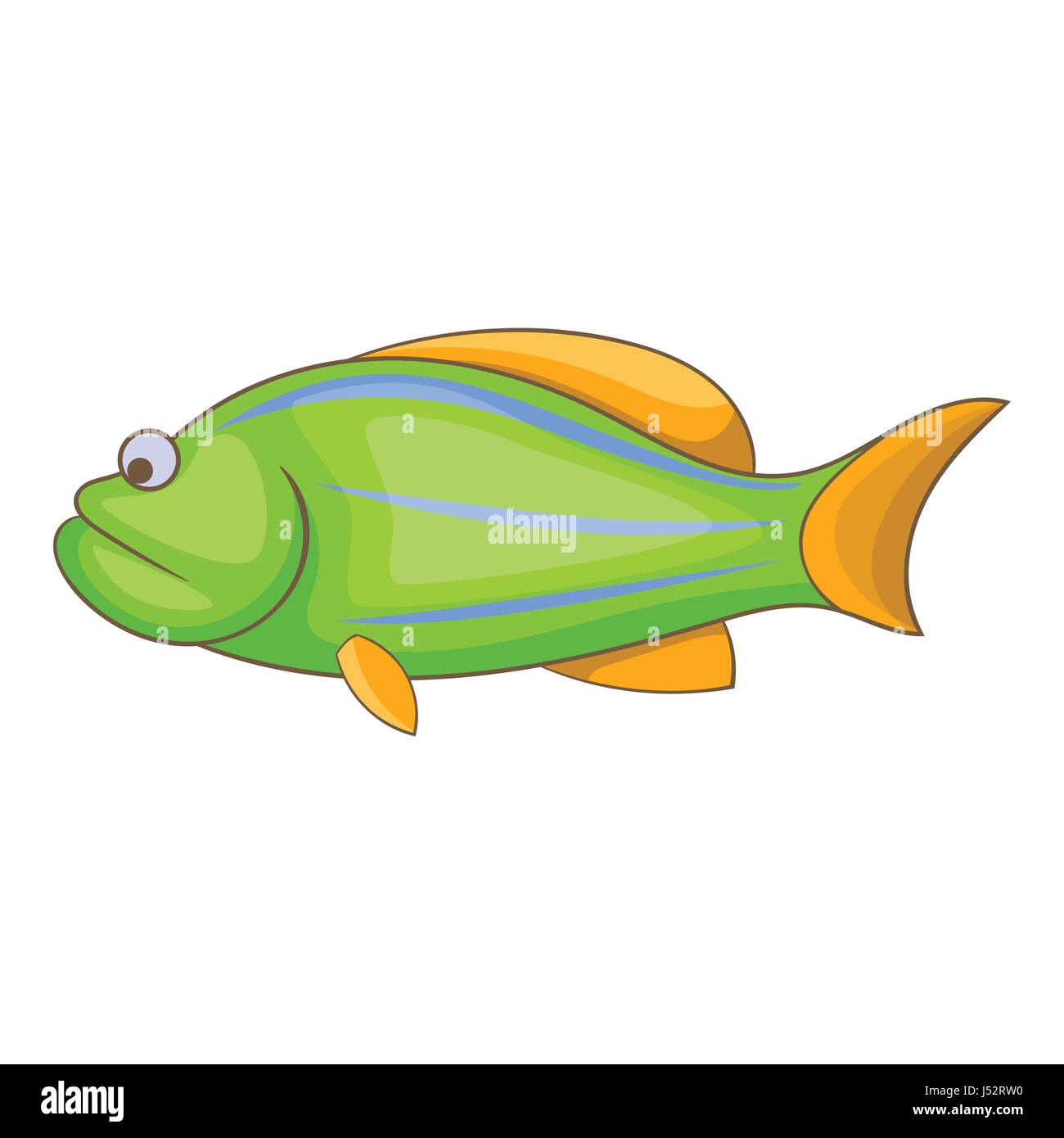 Green fish icon, cartoon style Stock Vector Image & Art - Alamy