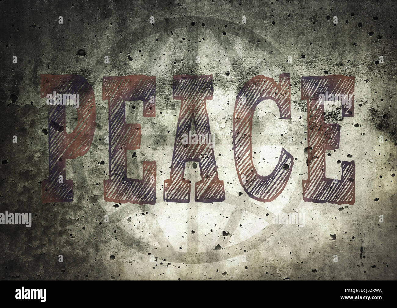 Peace on the wall Stock Photo - Alamy