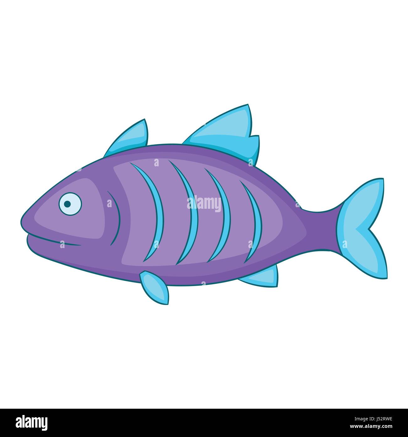 Purple fish icon, cartoon style Stock Vector Image & Art - Alamy