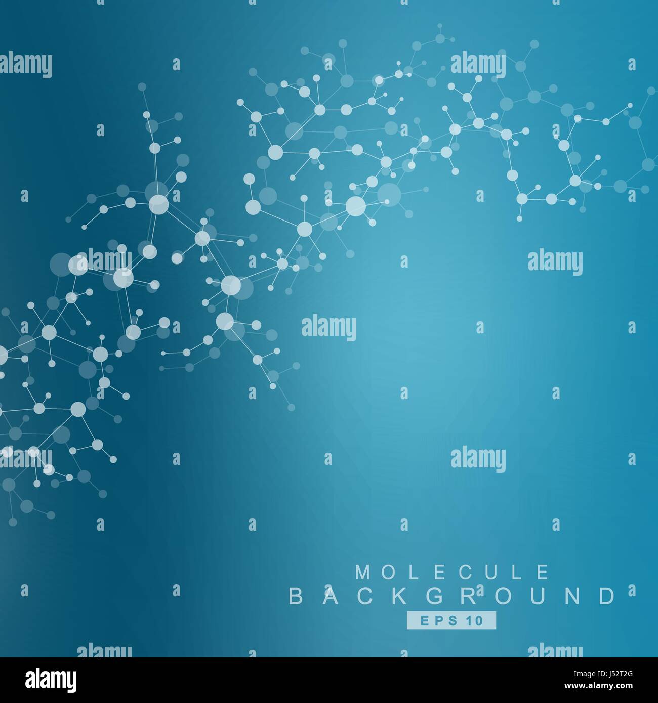 Structure molecule and communication. Dna, atom, neurons. Scientific ...
