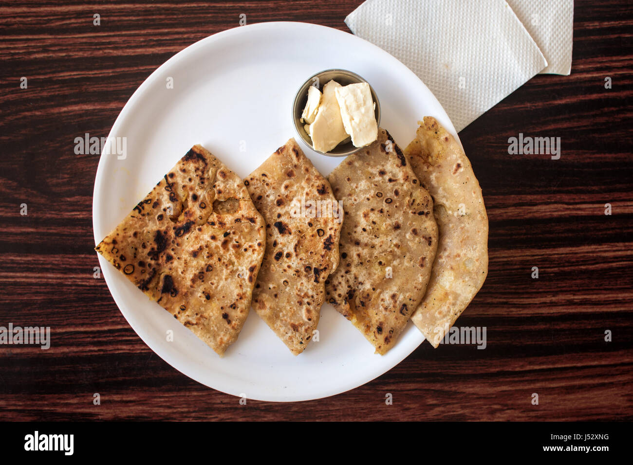 Indian roti on traditional indian plate hi-res stock photography and ...