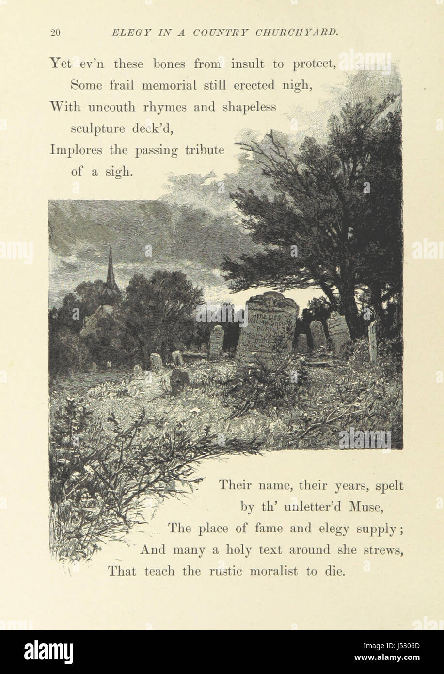 Elegy written in a country churchyard hi-res stock photography and ...